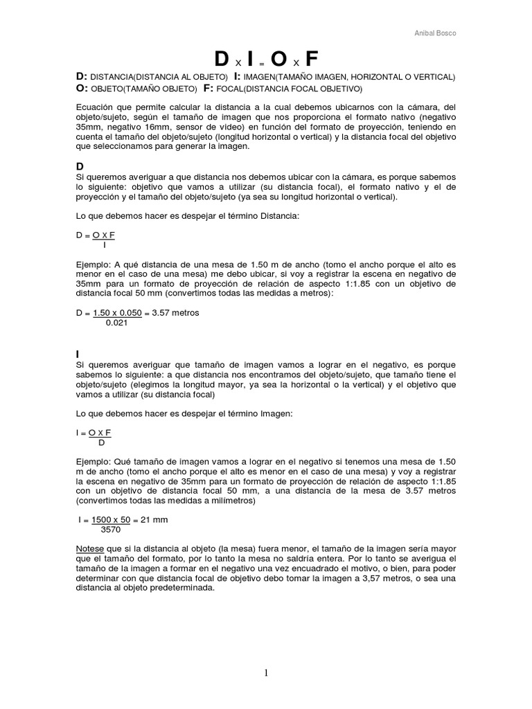 DIOF | PDF | Longitud | Imagen