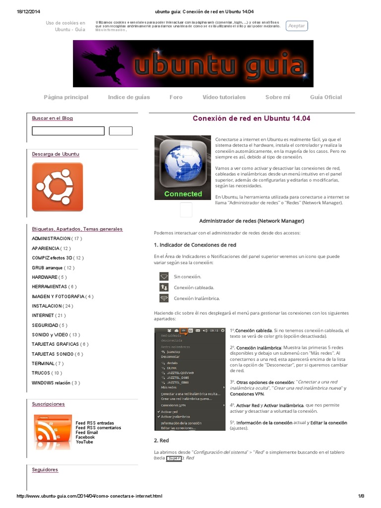 Ubuntu-Guia - Conexión de Red en Ubuntu 14 | PDF | Ubuntu (sistema operativo) | Dirección IP