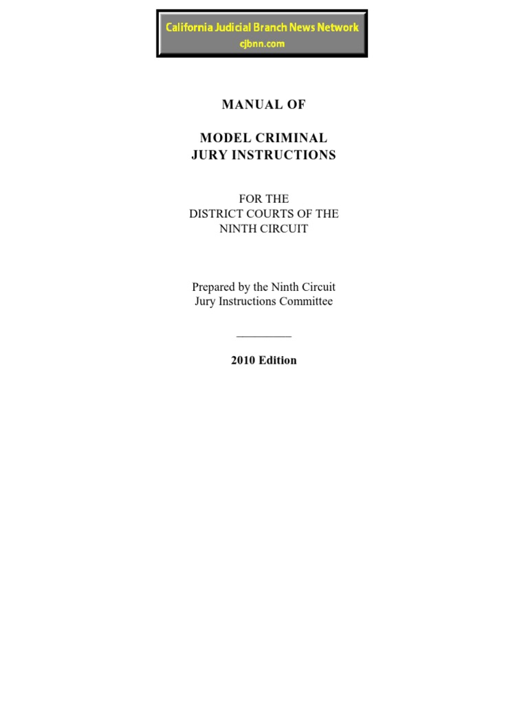 Manual of Model Criminal Jury Instructions: For The District Courts of ...