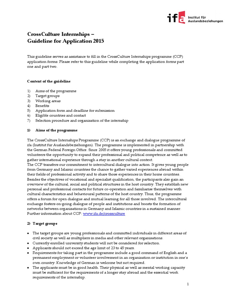 CCP Application Guideline | PDF | Internship | Job Hunting