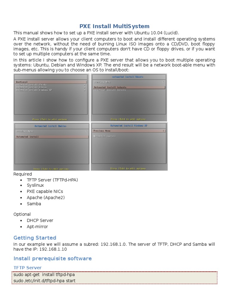 PXE Install MultiSystem | PDF | Microsoft Windows | Operating System ...