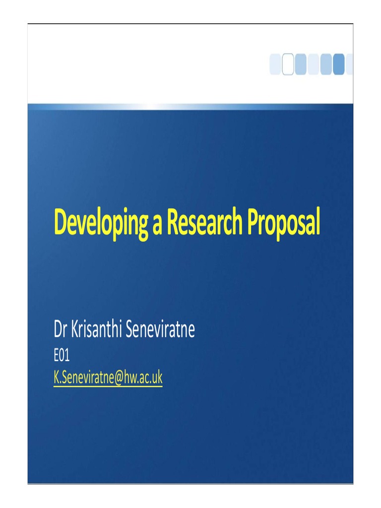 Research Proposal Development | PDF | Thesis | Field Research