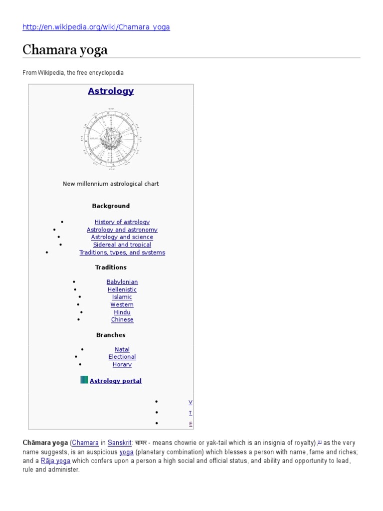 Chamara Yoga | PDF | Hindu Astrology | Technical Factors Of Astrology