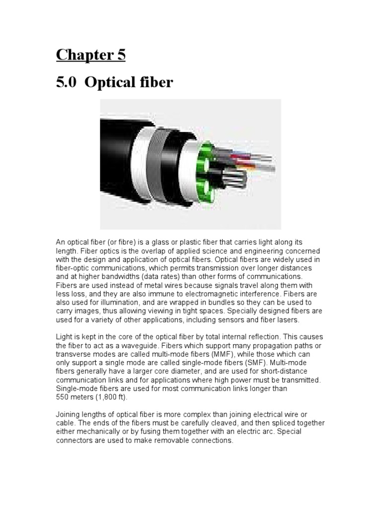 Optical Fiber Project | PDF | Attenuation | Optical Fiber