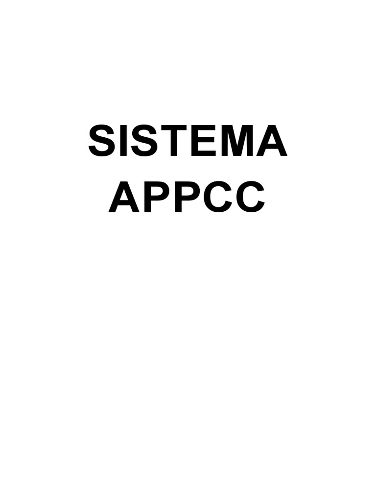 Sistema APPCC | PDF | Análisis de Riesgo y Puntos Críticos de Control ...