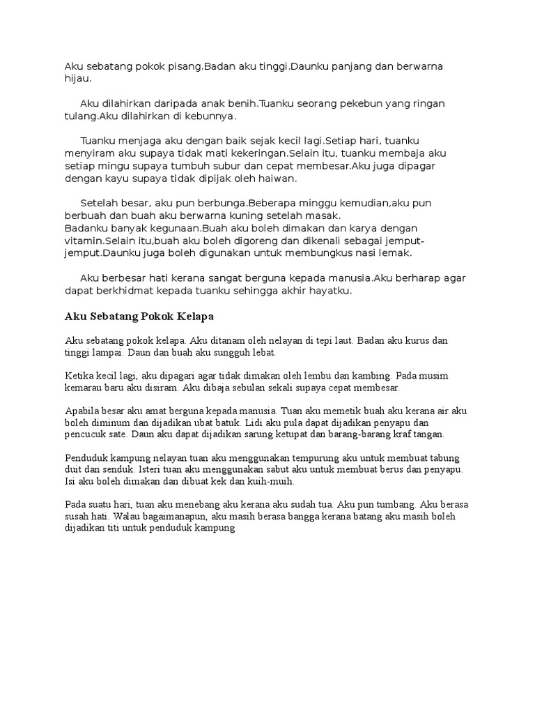 Aku Sebatang Pokok Pisang Pdf