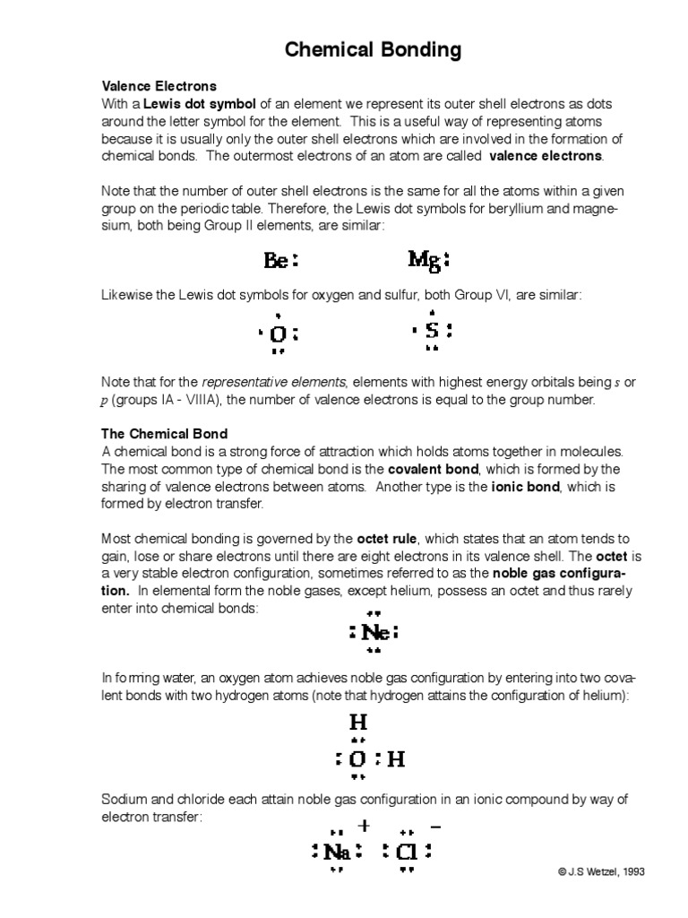 Chemical Bonding | PDF | Ionic Bonding | Chemical Bond