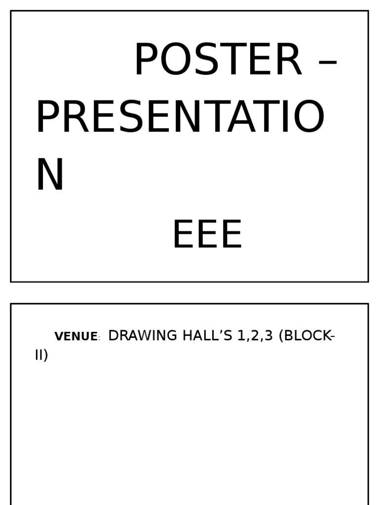 Poster Presentation of EEE | PDF