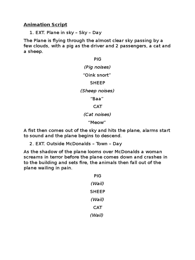 Animated Plane Crash Script | PDF | History