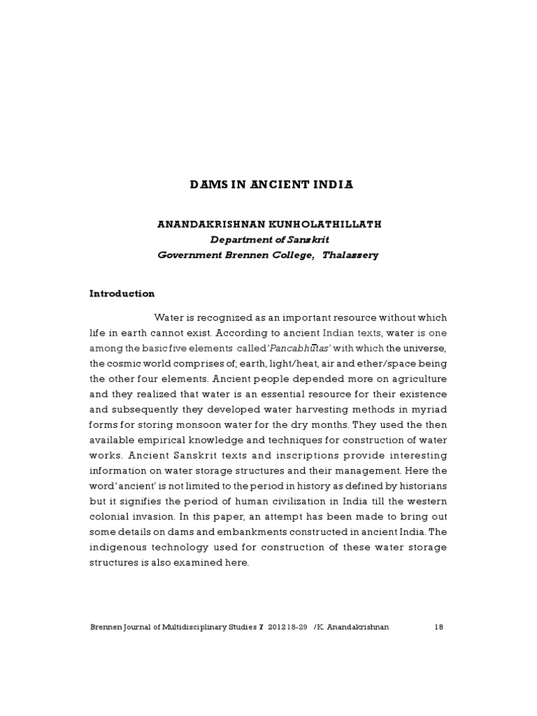 Dams in India | PDF | Dam | Ancient History