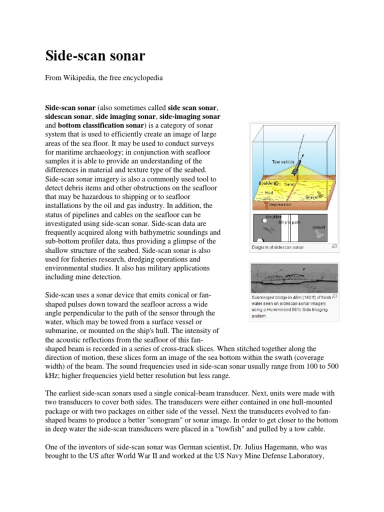 A Comprehensive Overview of Side-Scan Sonar: Its History, Applications ...