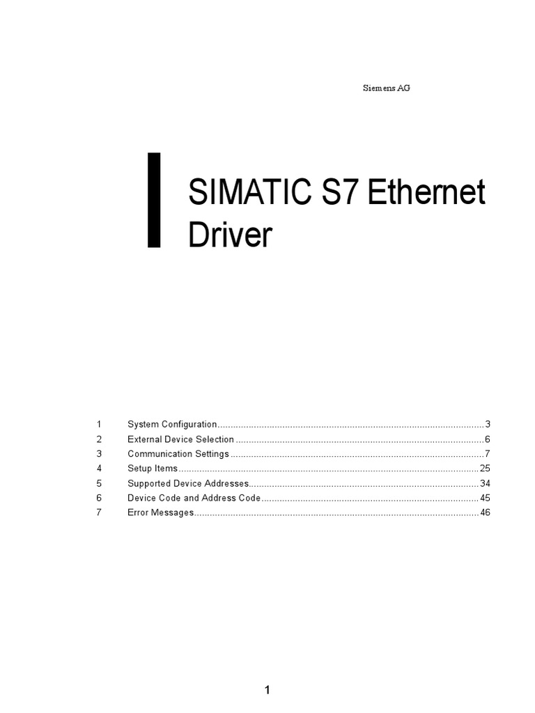 Siemens Step7 TCP and Proface HMI | PDF | Port (Computer Networking) | Programmable Logic Controller