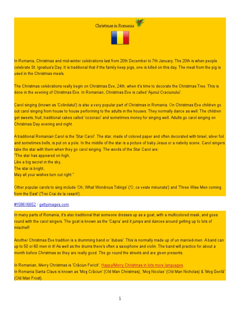 Christmas in Romania | PDF | Christmas | Christmas Traditions