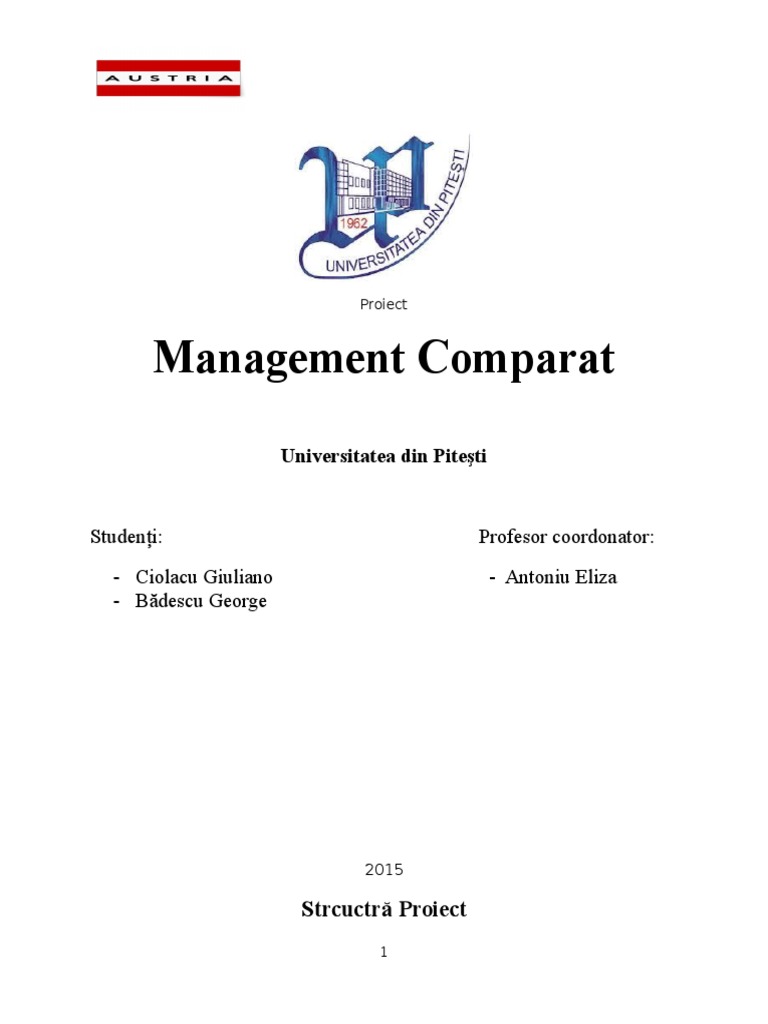 Management Comparat - Austria | PDF