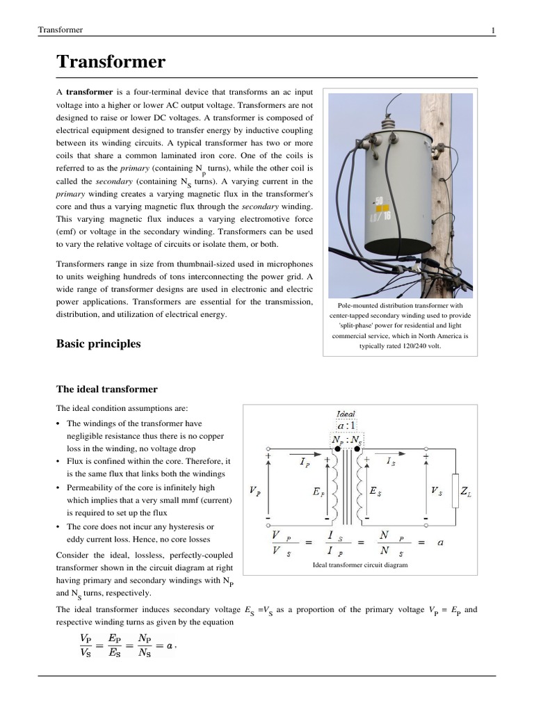 Transformers PDF | PDF | Transformer | Electromagnetic Induction