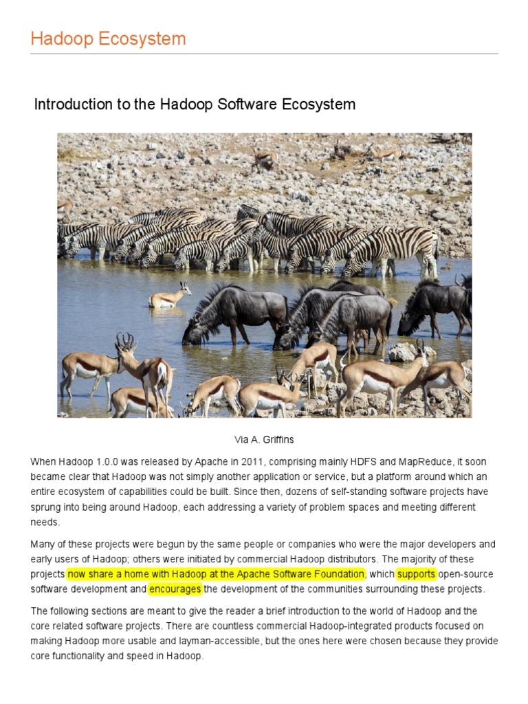 Hadoop Ecosystem | PDF | Apache Hadoop | Apache Spark