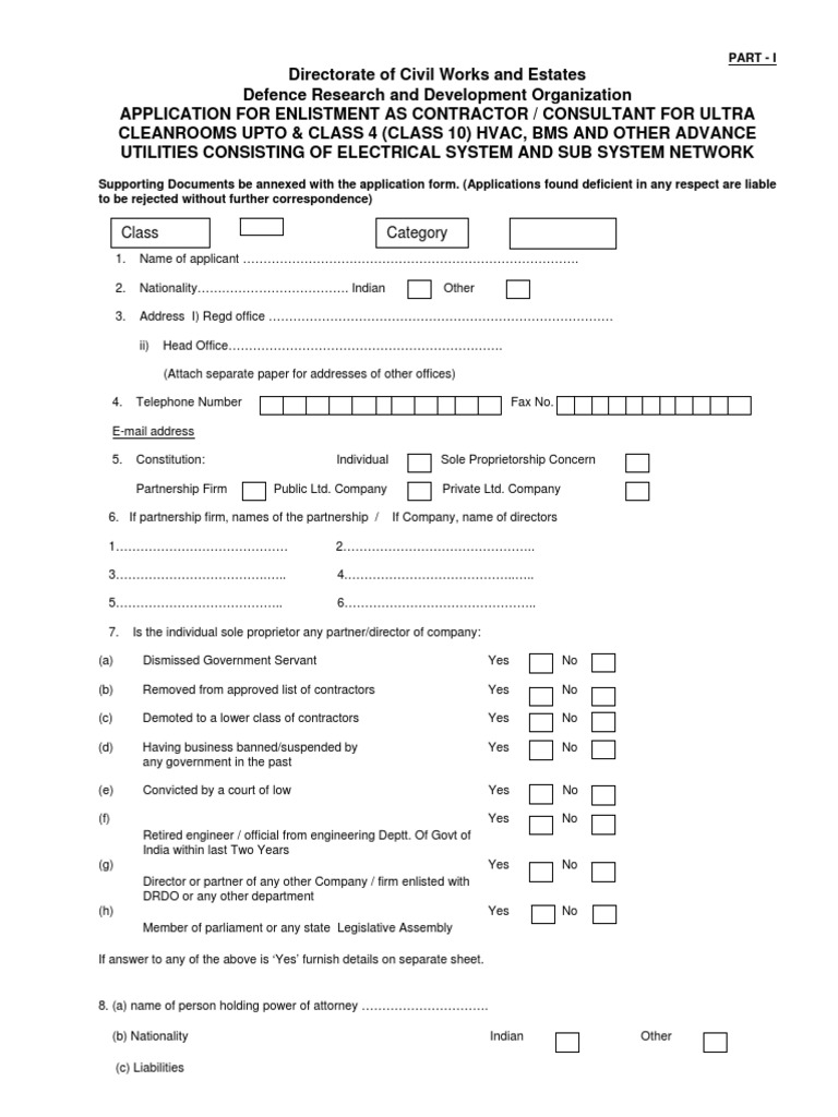 Application for Enlistment as Contractor 31-01-13 | Partnership ...