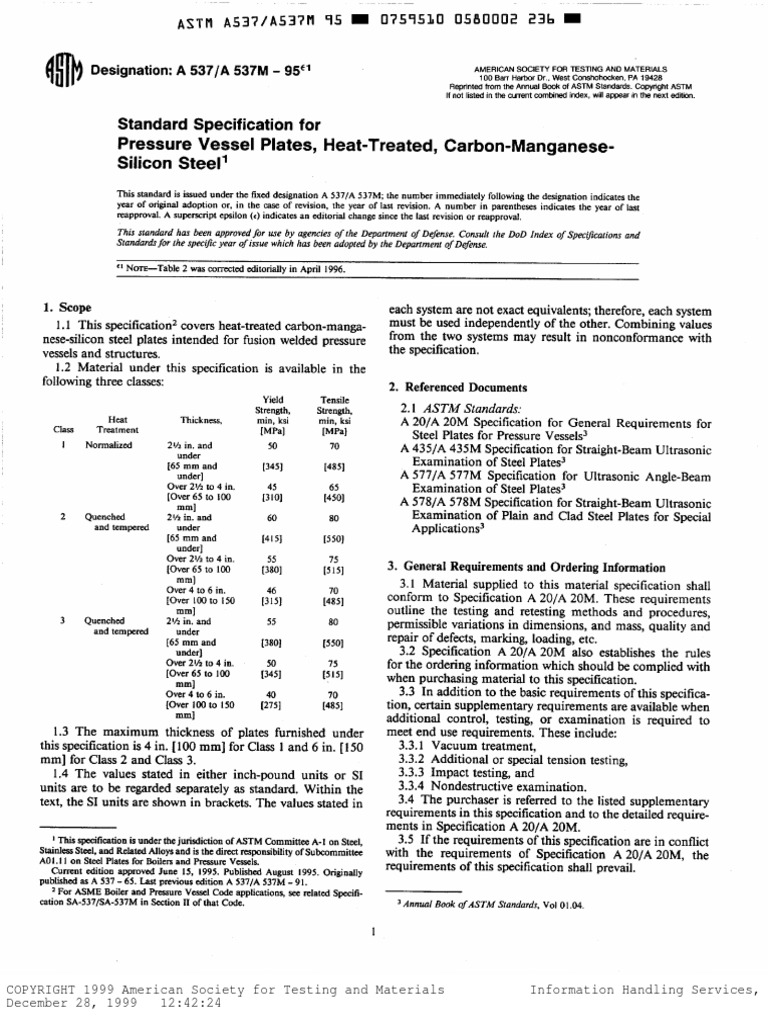 Astm A537 | PDF