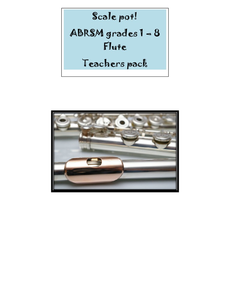 ABRSM Flute Scales & Arpeggios Guide | PDF | Scale (Music) | Minor Scale