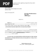 Izjava Primjer | PDF