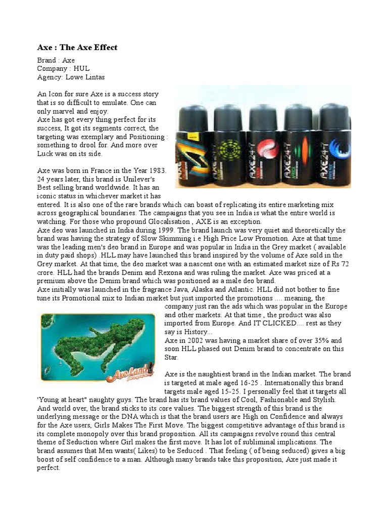 Axe - The Axe Effect Case | PDF | Brand | Advertising