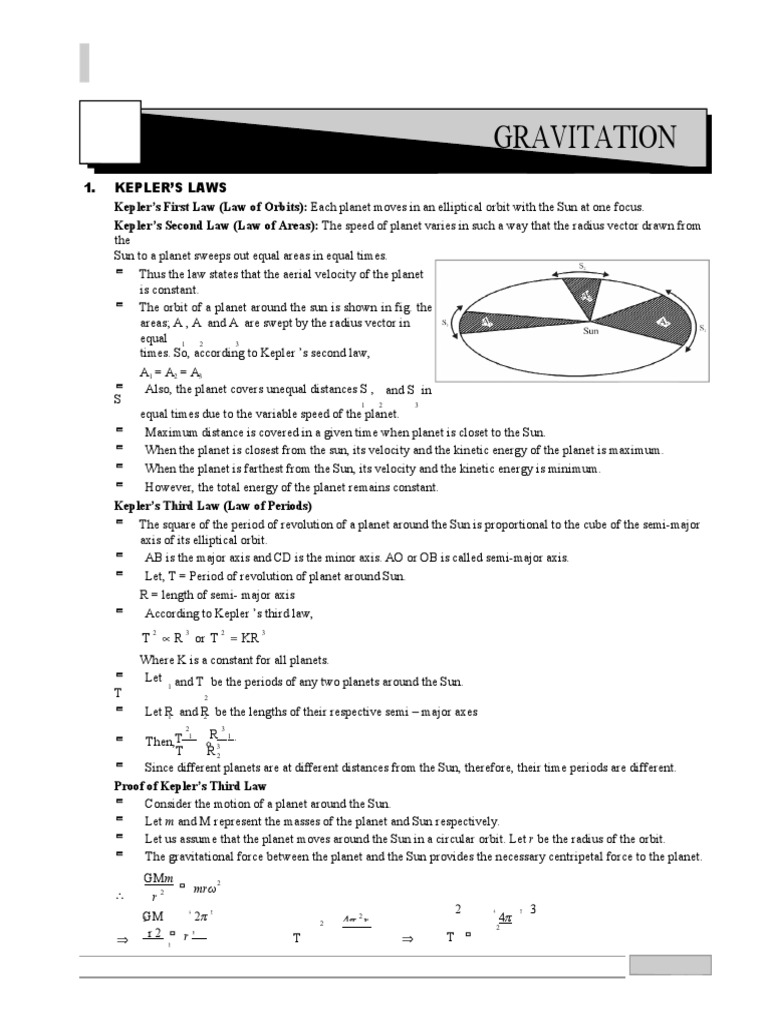 7 Gravitation | PDF | Orbit | Gravity