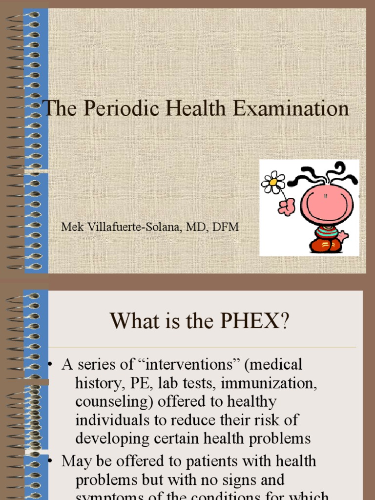 The Periodic Health Examination | PDF | Screening (Medicine) | Physical ...