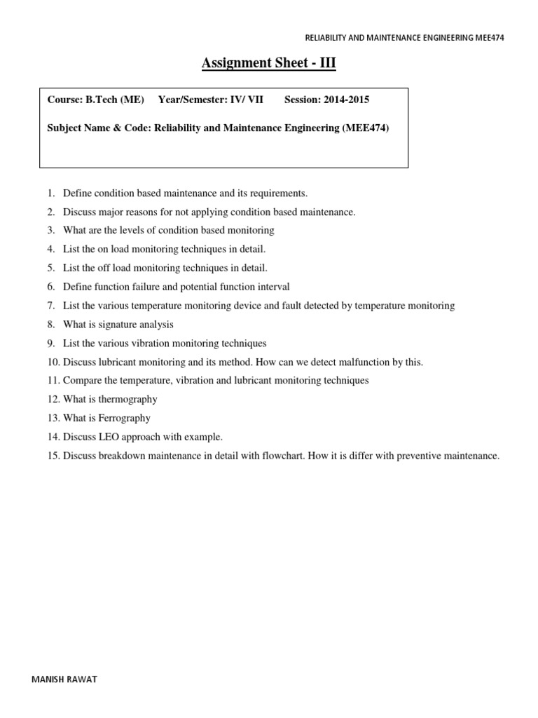 Breakdown Maintenance | PDF | Reliability Engineering | Industries