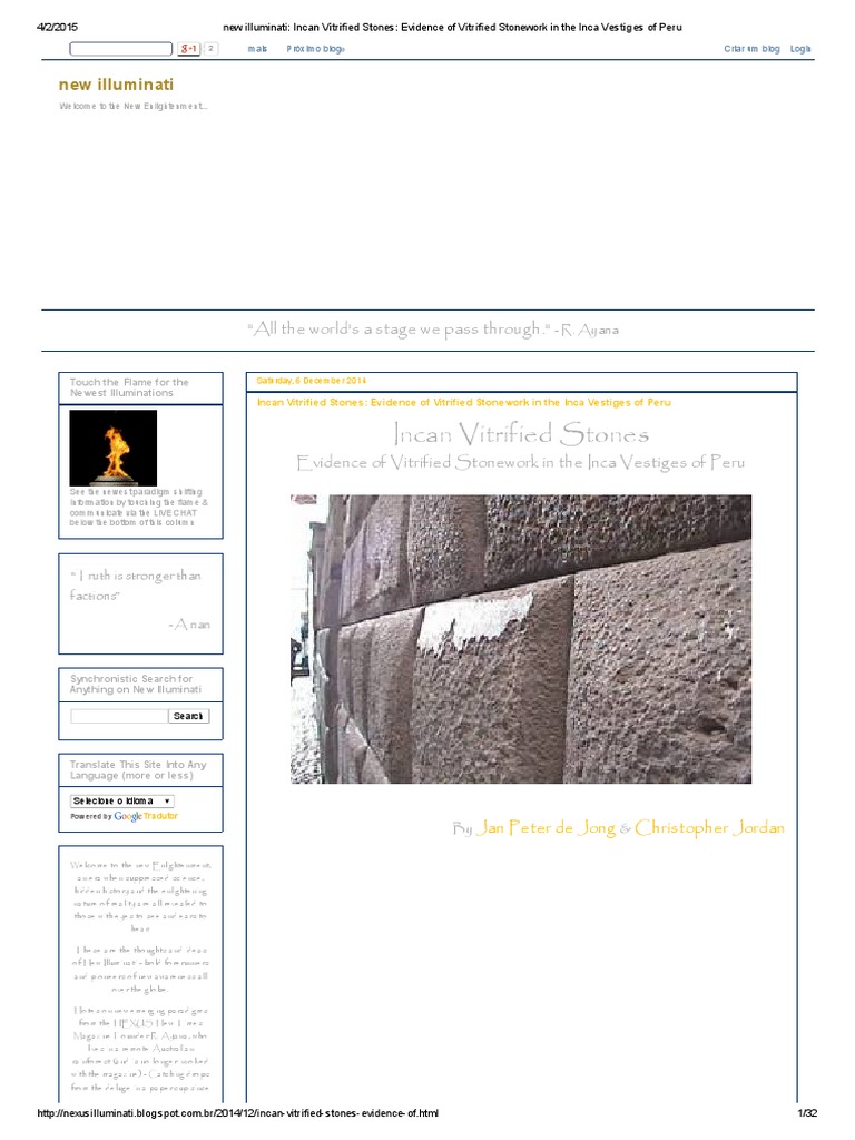 New Illuminati - Incan Vitrified Stones - Evidence of Vitrified ...