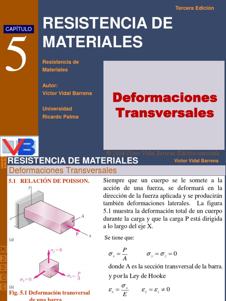 Capitulo 05 Deformaciones Transversales | Deformación (ingeniería ...