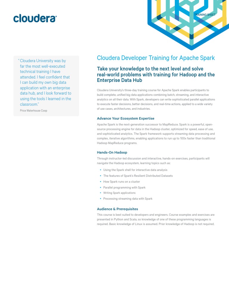 Cloudera Spark Training | PDF | Apache Spark | Apache Hadoop