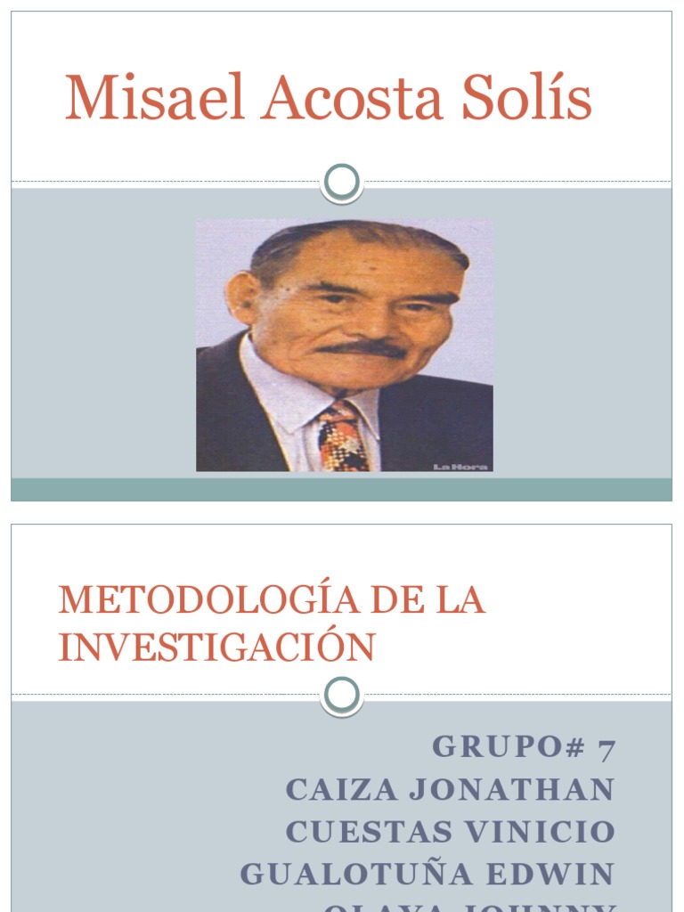 Biografía de Misael Acosta Solís | PDF | Agricultura | Personas