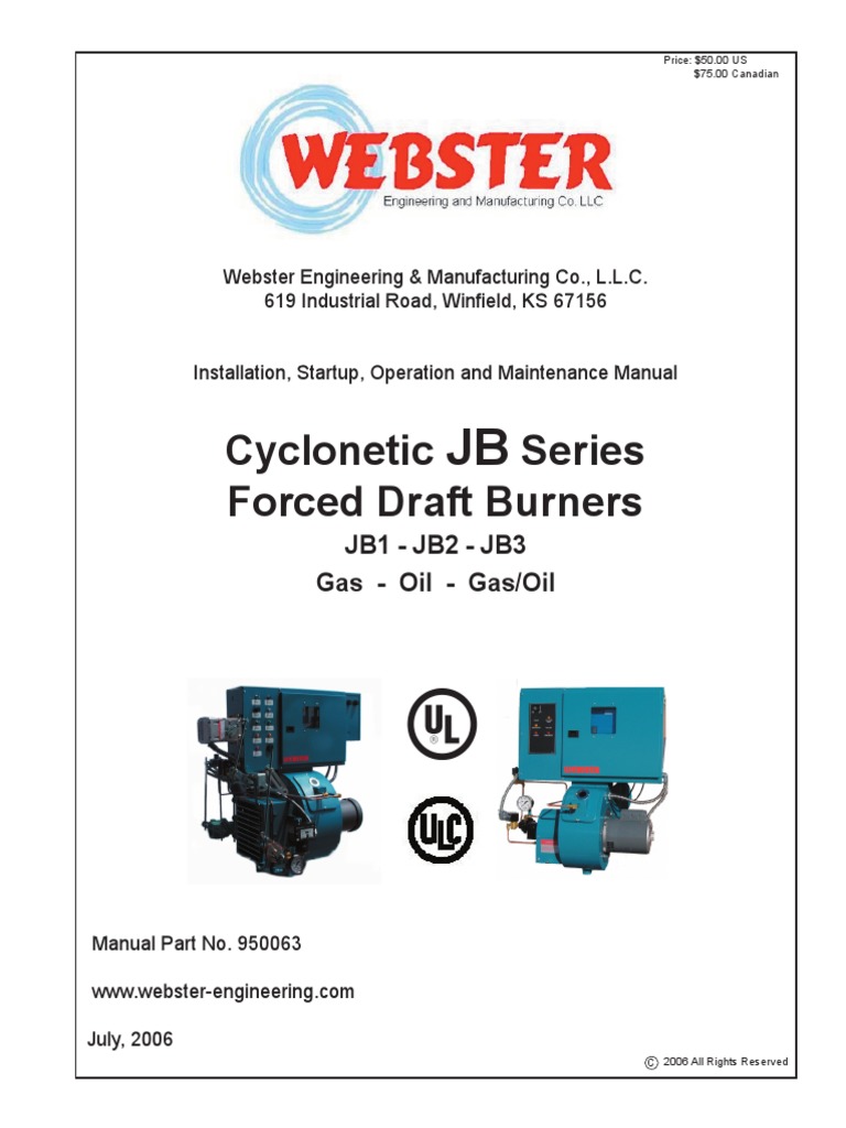 Cyclonetic JB Series Burner Manual | PDF | Valve | Pump