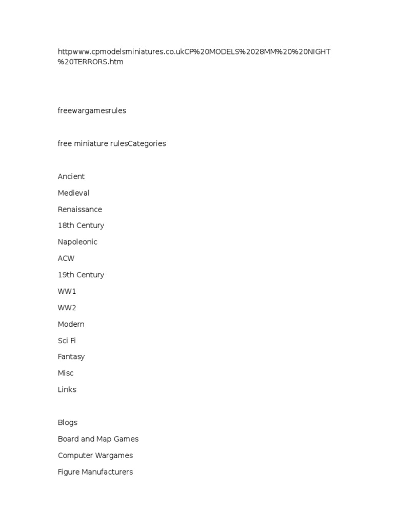 Free War Games Rules | PDF | Battles | Armed Conflict