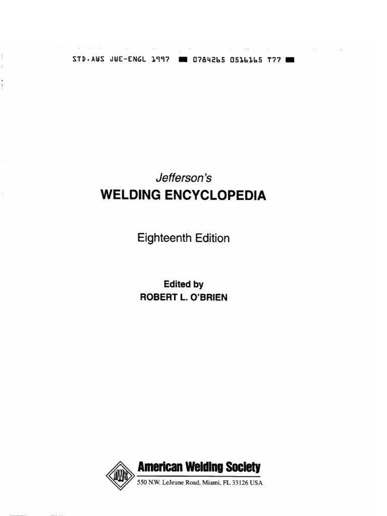 Aws Welding Encyclopedia | PDF