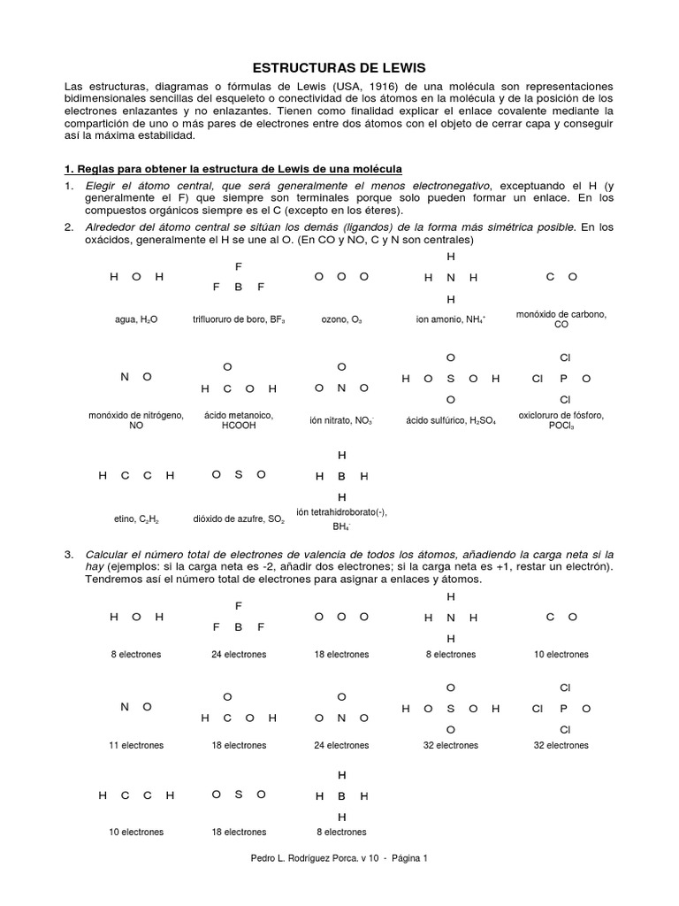 Estructuras de Lewis | PDF