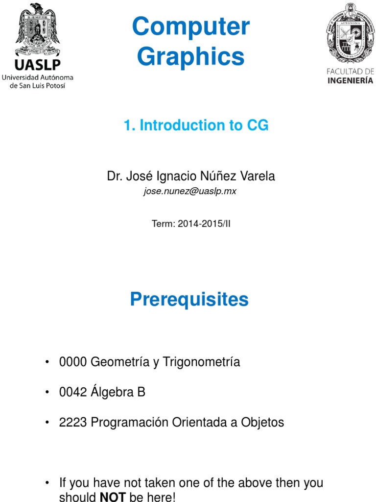 Computer Graphics Course Guide | PDF | Graphics Processing Unit ...