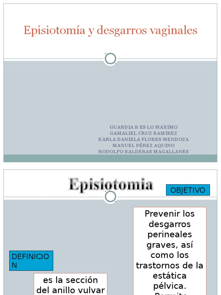 Episiotomia y Episiorrafia | PDF | Parto | Vagina
