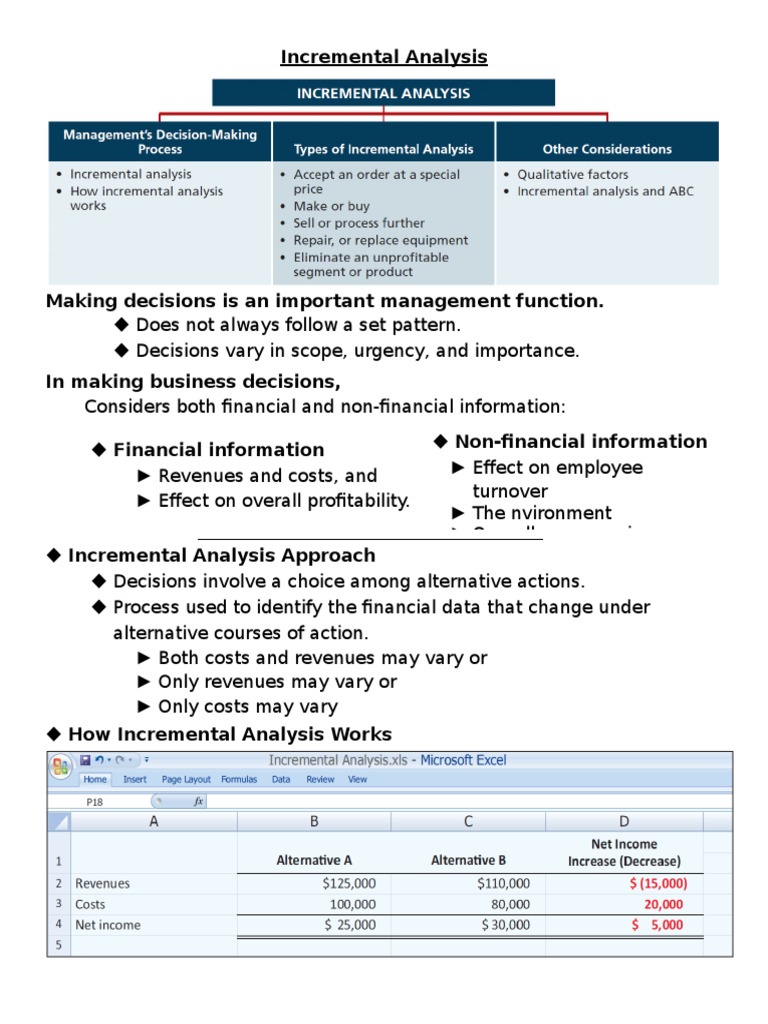 Incremental Analysis 2 | PDF | Revenue | Business Economics
