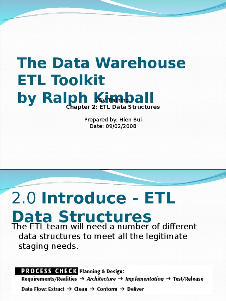 The Data Warehouse Etl Toolkit Chapter 02 Pdf Databases Data Warehouse