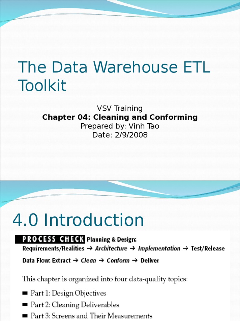 The Data Warehouse ETL Toolkit - Chapter 04 | PDF | Sql | Data Warehouse