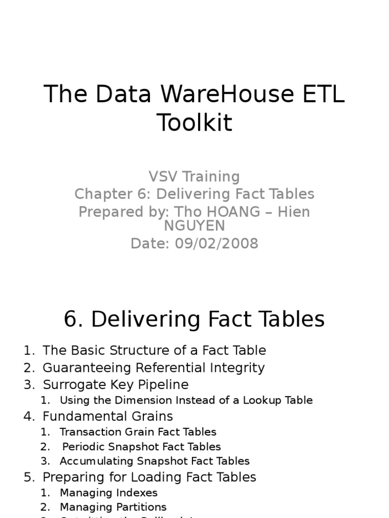 The Data Warehouse Etl Toolkit Chapter 06 Pdf Data Warehouse Databases
