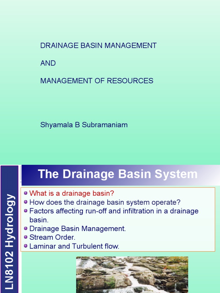 Characteristics of A Drainage Basin & Management of Resources1.Ppt - 0 ...
