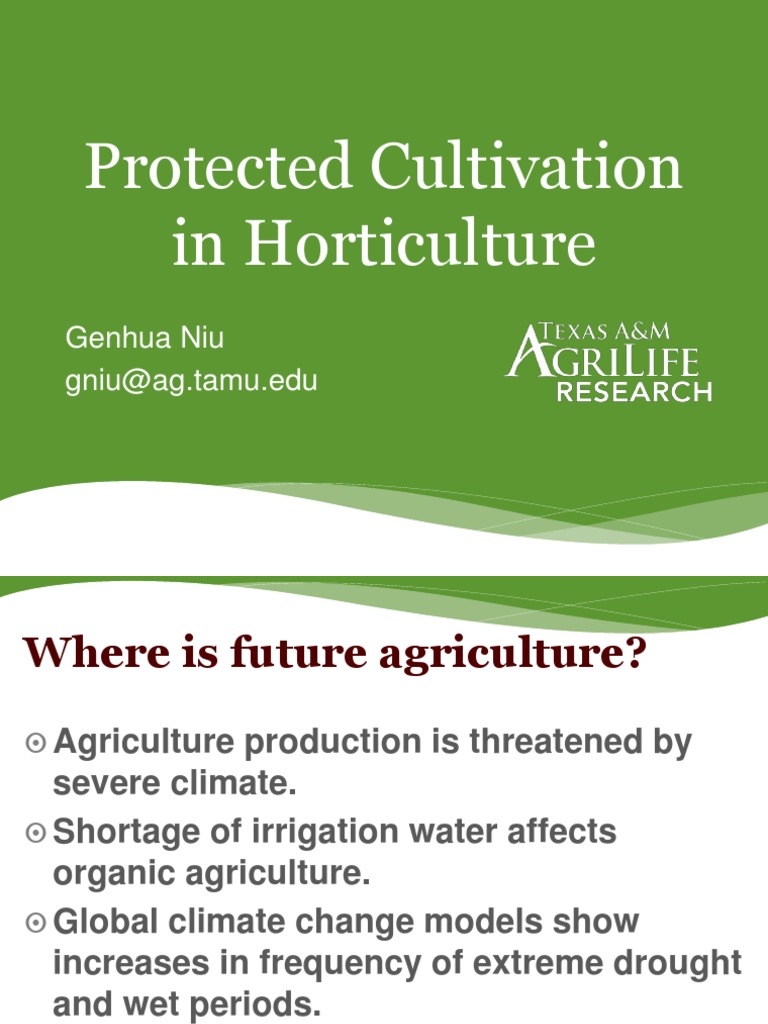 Protected Cultivation in Horticulture; Gardening Guidebook for Texas ...