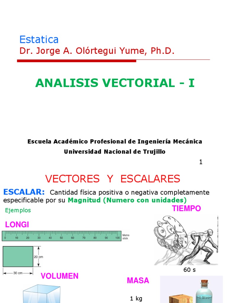 Analisis Vectorial Ing. Olortegui UNT | PDF | Escalar (Matemáticas) | Vector Euclidiano