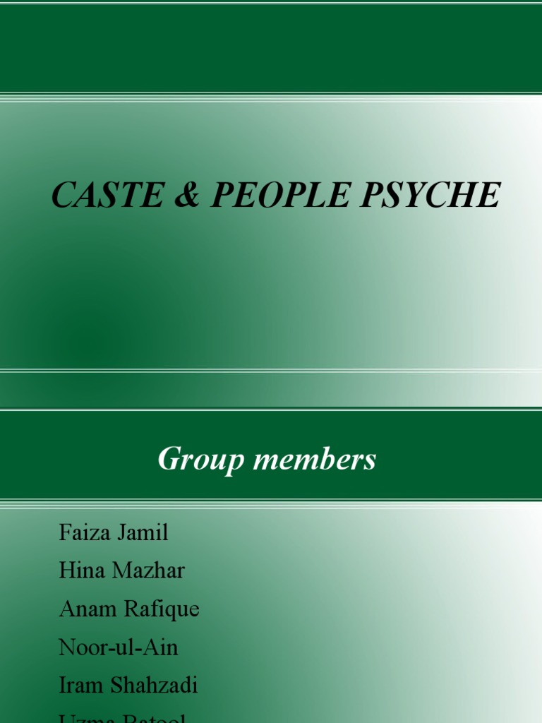 Caste System and Diversity in Pakistan | PDF | Caste | Mughal Empire