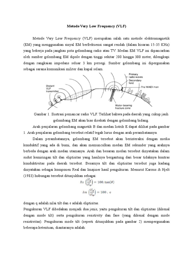 Metode VLF untuk Komunikasi dan Deteksi Anomali Geofisika | PDF | Metode & Bahan Ajar ...