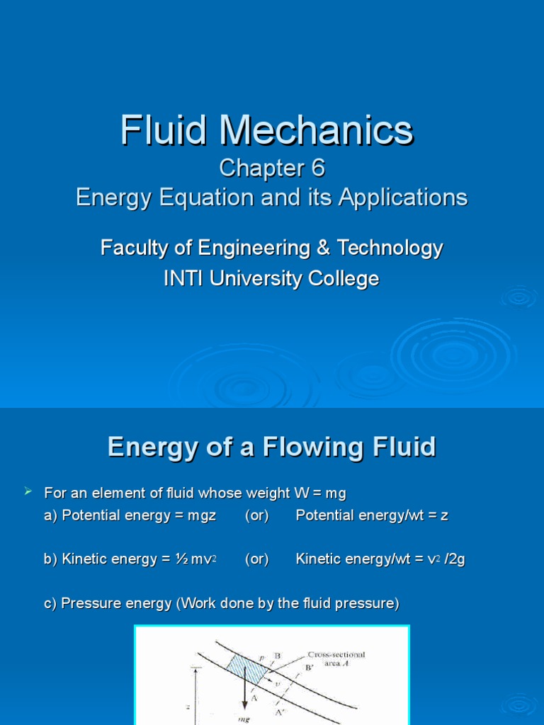 Fluid Mech. Chapter6 | Physical Phenomena | Mechanical Engineering