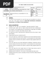 HT Cable Sizing Calculation | PDF | Electrical Impedance | Electrical ...