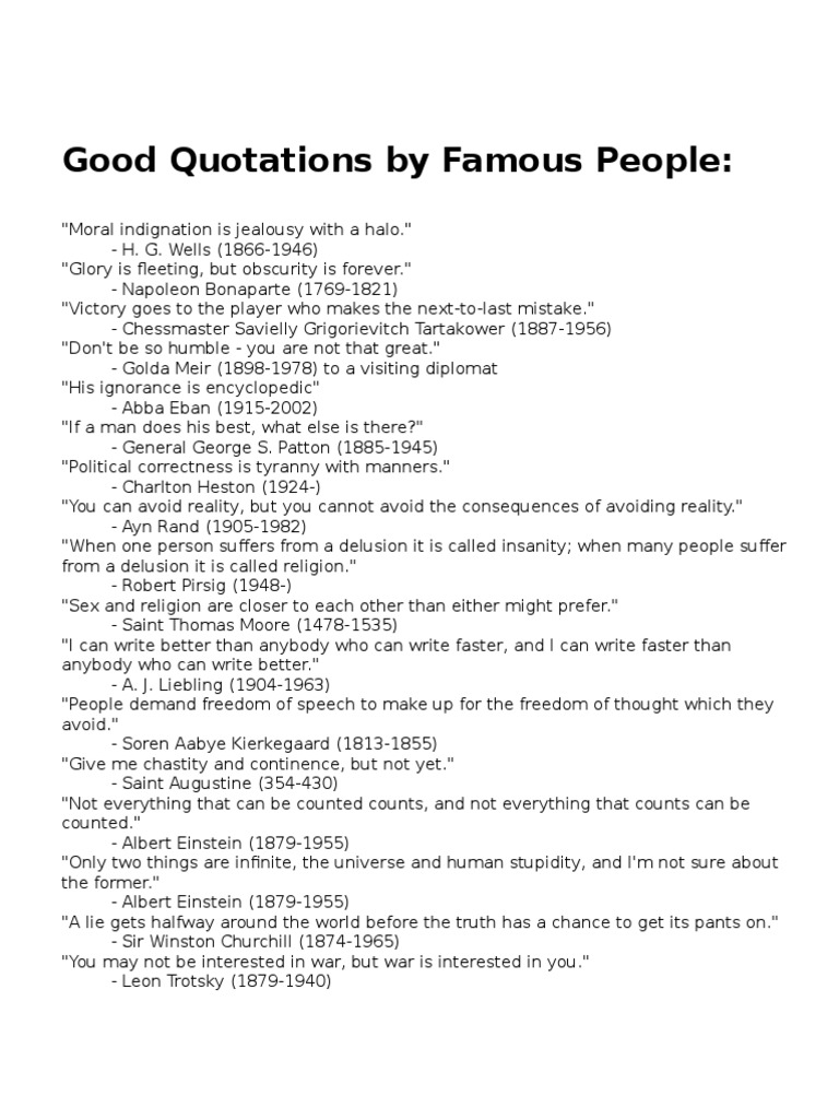 Good Quotations by Famous People | PDF | Gabriel García Márquez